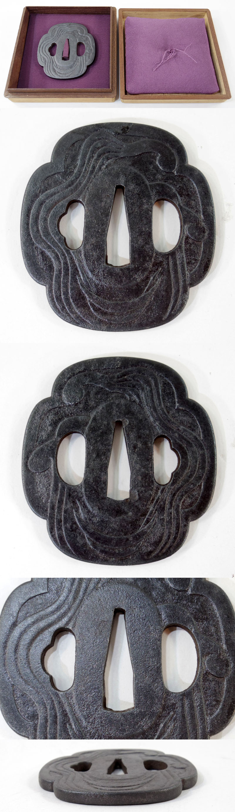 japanese sword tsuba No signature [After ages yagyu] : Real Japanese ...