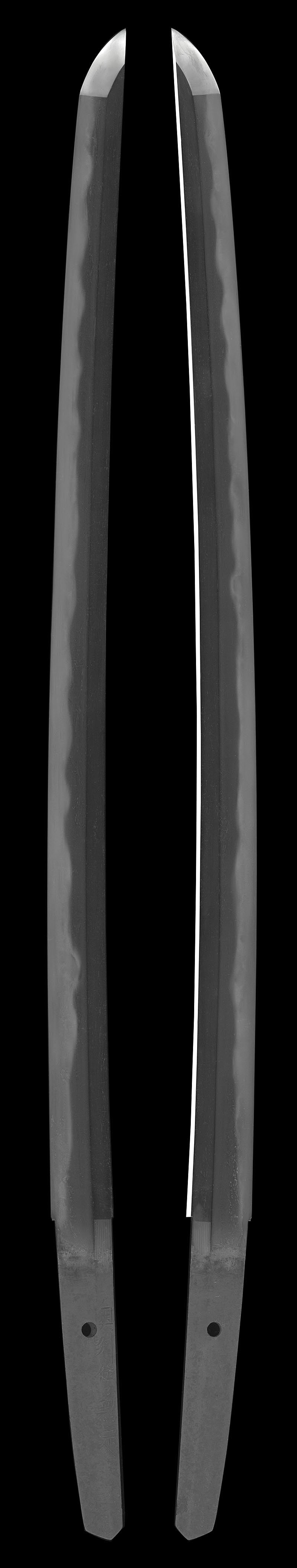 japanese sword wakizashi [oushu_ju kanesada] (MANJI) (Wazamono) : Real ...